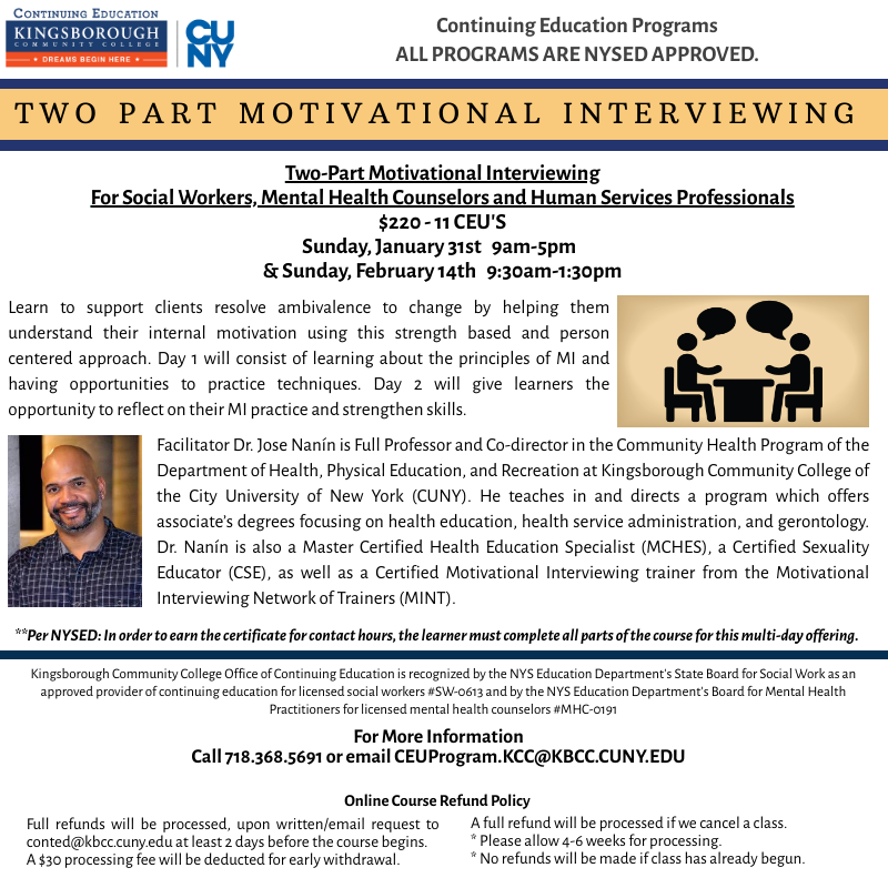 Motivational Interviewing for Mental Health Providers - Workforce ...